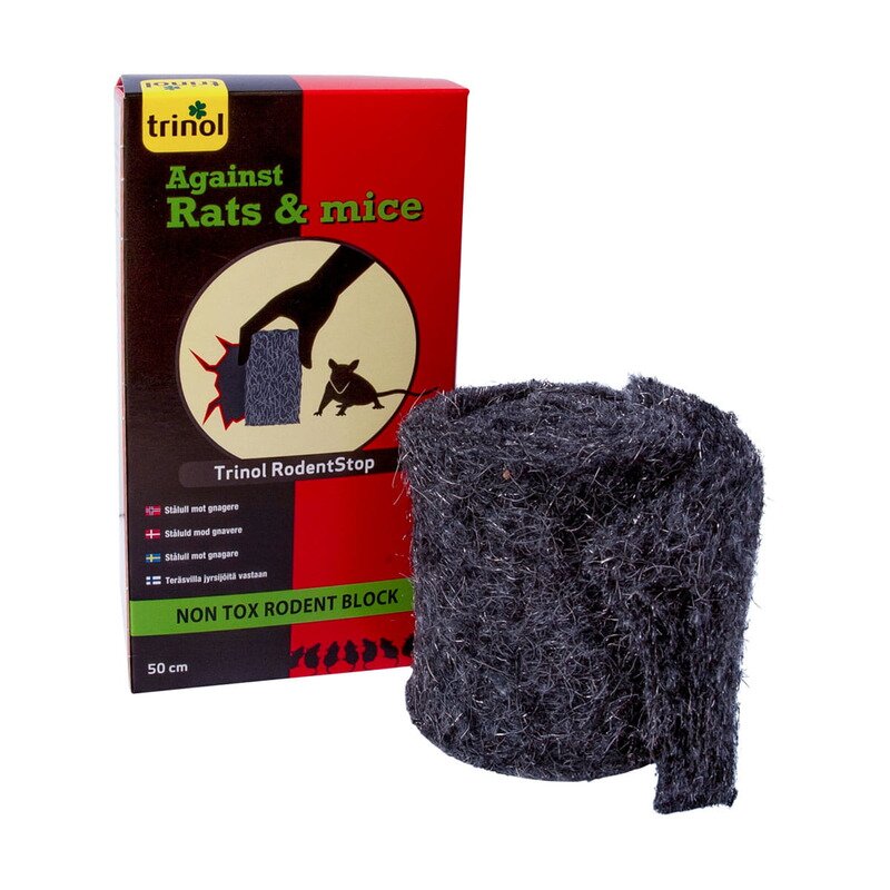 TRINOL Gnagerstopp 10 x 50 cm - Stålull mot mus og rotter | BondeKompaniet